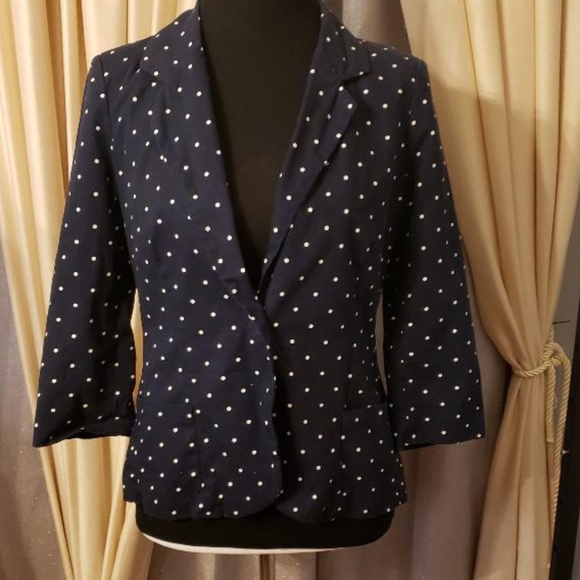 Jessica Simpson | Jackets & Coats | Jessica Simpson Navy W White Polka ...